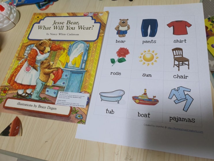 픽토리 더 읽기 set2. 10일차 Jesse Bear, What Will You Wear? : 네이버 블로그