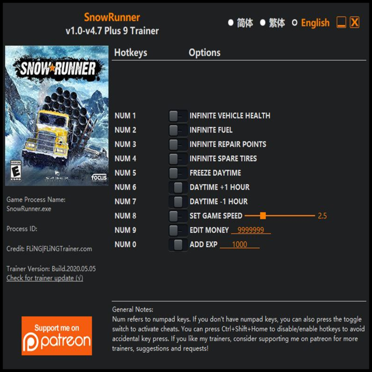 200506-스노우러너 트레이너 (SnowRunner Trainer v1.0-v4.7 +9)3DM : 네이버 블로그