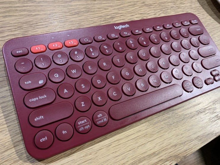 블루투스키보드추천 로지텍(Logitech) K380 / 레드색상 / 대만족 사용 후기 : 네이버 블로그