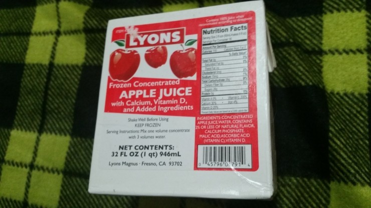 Lyons frozen concentrated Apple Juice : 네이버 블로그