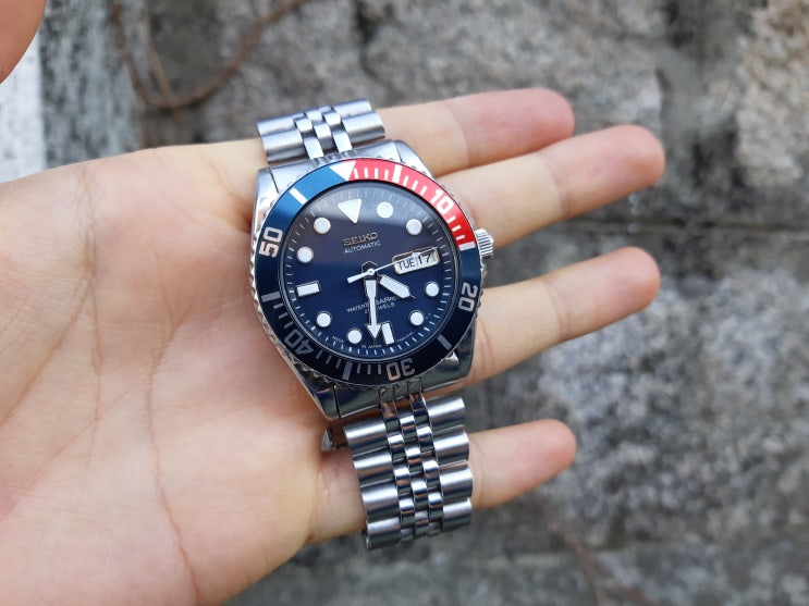 롤렉스 펩시의 현실적인 대안?! 세이코 펩시 다이버 시계 SKX033 커스텀 리뷰 [Seiko SKX033 Submariner ...