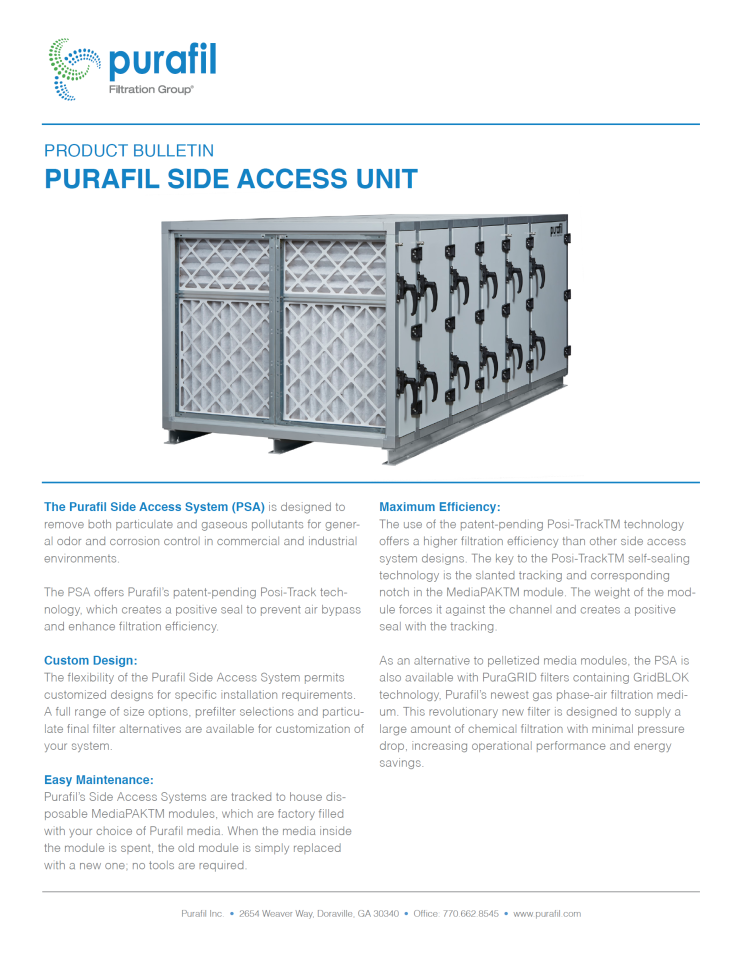 PURAFIL _ PSA (Purafil Side Access) 외부 오염 정도가 수 ppm이하인 경우에 적용 : 네이버 블로그