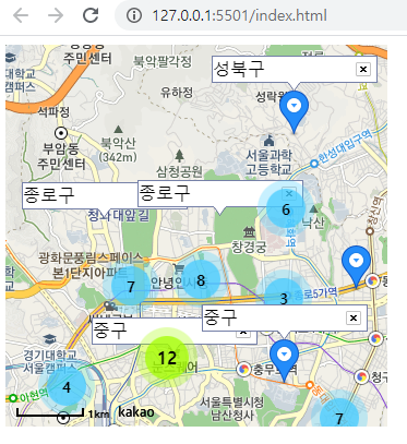 Kakao Maps API - 마커 클러스터러, 인포윈도우 사용하기 : 네이버 블로그