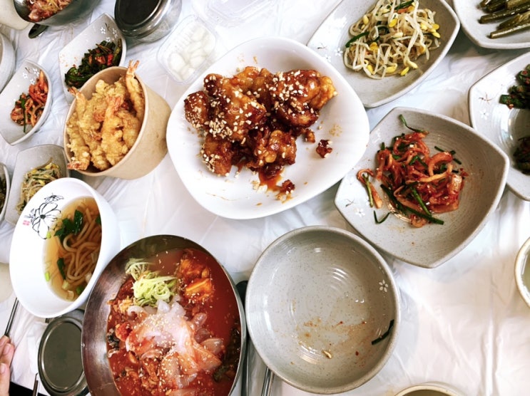 리뷰 태안 만리포 해수욕장 근처 맛집 호남 횟집 횟집인데 닭강정 맛집임 회덮밥 물회 새우튀김 네이버 블로그