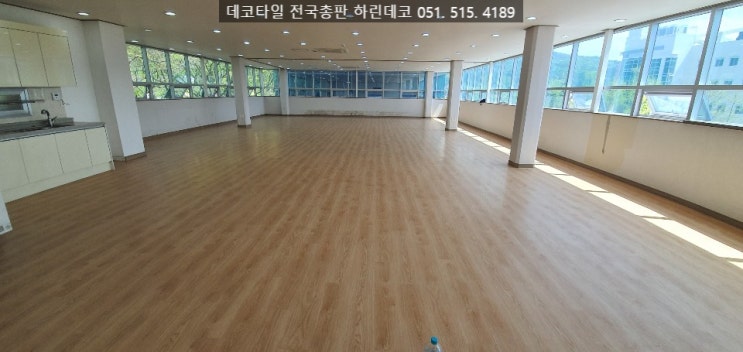 부산데코타일 Noxflor전국총판 하린데코 두구동 절사찰 바닥재 녹수lvt 프라임1000 Npw 6121 시공