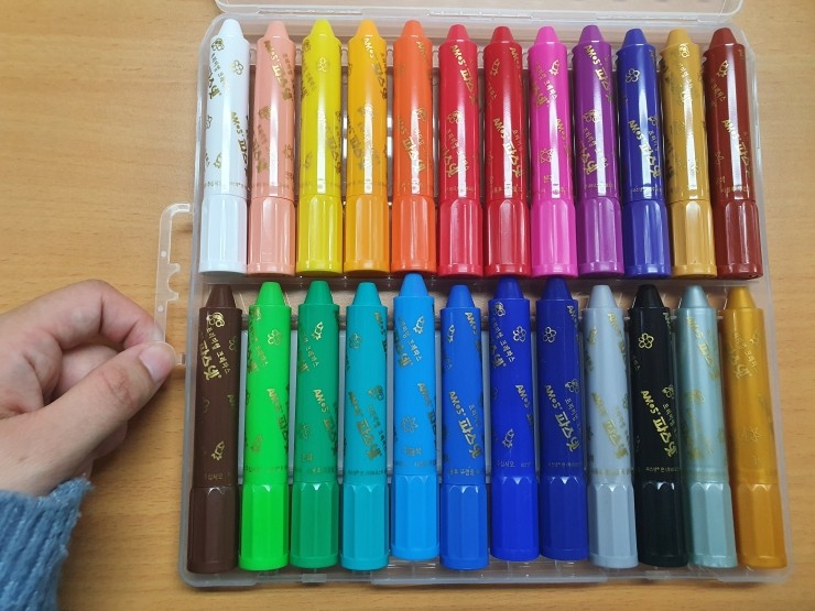 아모스 파스넷 크레파스 24색 사용 후기/추천(AMOS Crayon review 24 colors) -2020년 06월 01일 ...