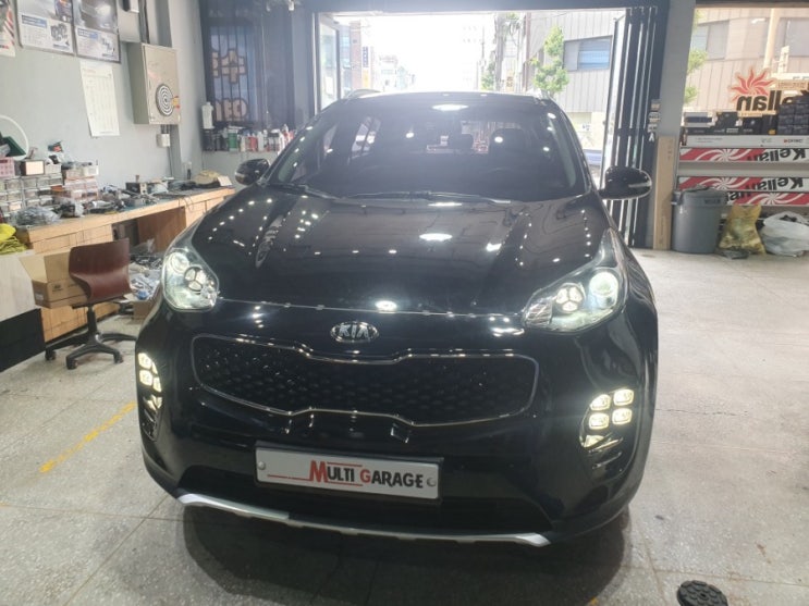 스포티지Ql LED전조등 교체 9005 프로젝션 상하일체형 : 네이버 블로그