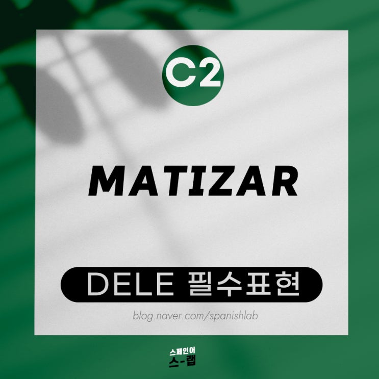 【DELE C1/C2】 스페인어 고급 필수표현 matizar (정리/예문) : 네이버 블로그