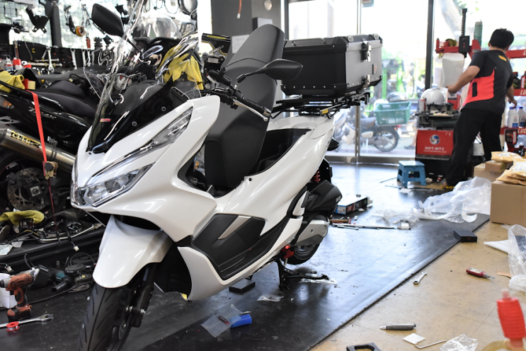 혼다 pcx 레져용과 배달이 가능한 멀티튜닝 가이드 : 네이버 블로그