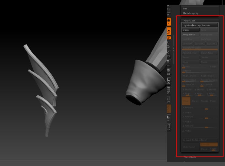 Zbrush Instance Mesh 만들기 / ArrayMesh / : 네이버 블로그