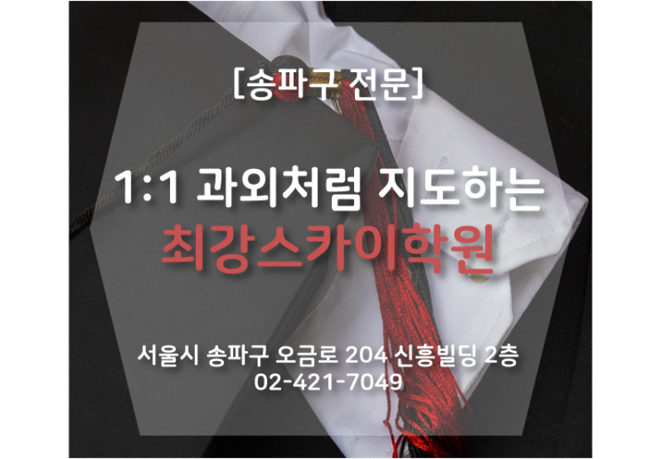 송파단과학원추천송파구학원송파수학영어학원 송파구 전문학원은 여기 11 과외처럼 지도하는 최강스카이학원은 무엇이 다른가요