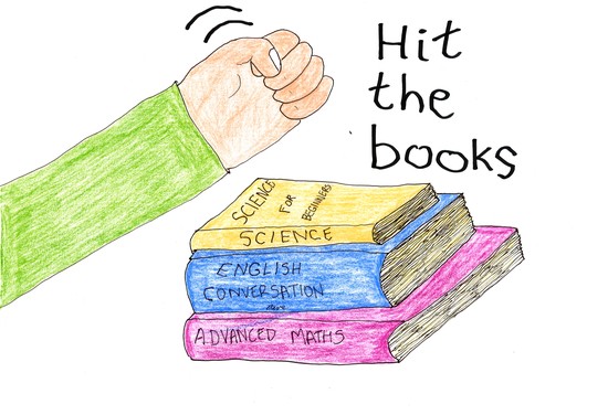 “Hit the books” - "열심히 공부하다" : 네이버 블로그