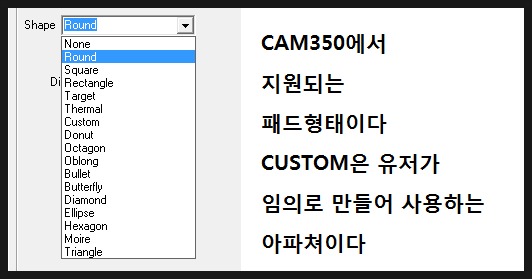 CAM350 CUSTOM APERTURE 생성 : 네이버 블로그