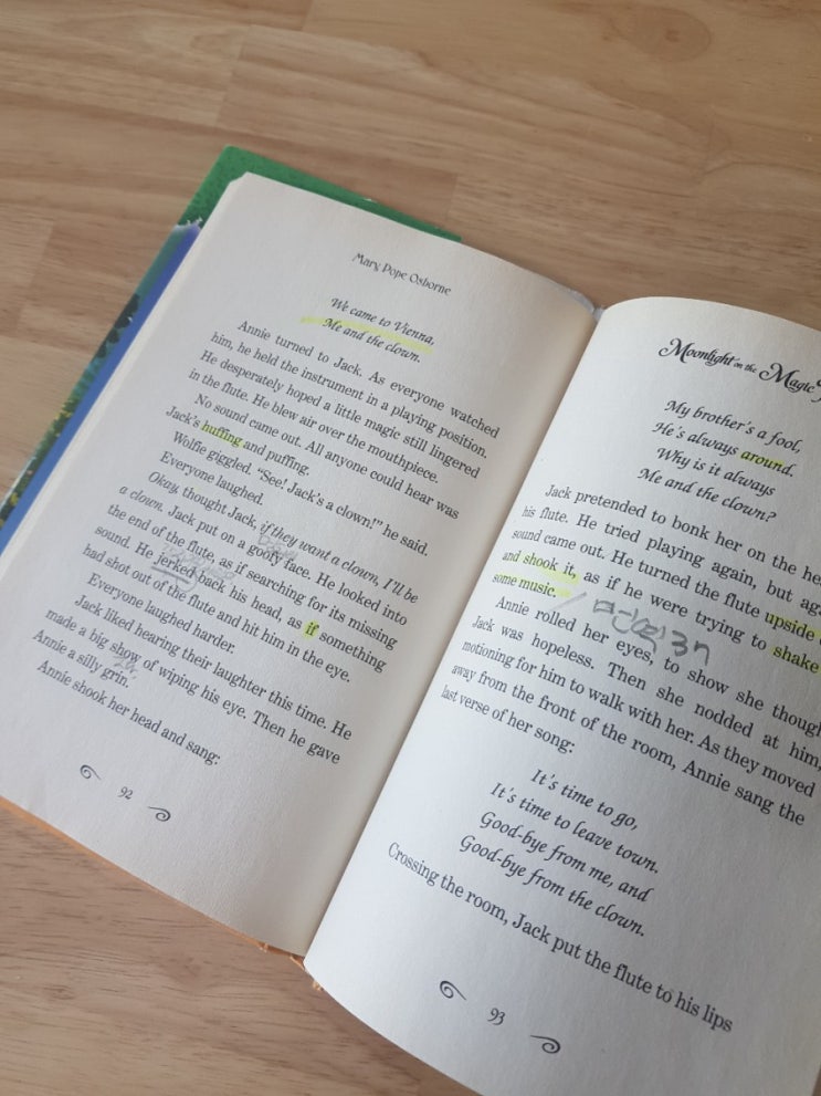 [연재 37] Magic Tree House #41 (Moonlight on the Magic Flute)의 제 9장 나와 광대 ...