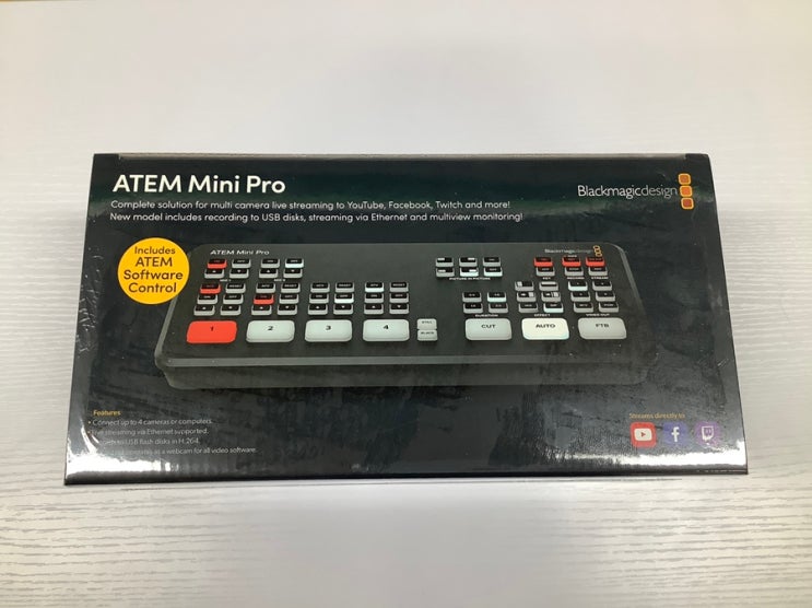 라이브 방송 장비 구입!! 블랙매직디자인 atem mini pro 아템 미니 프로 언박싱 포춘쿠키프로덕션 : 네이버 블로그