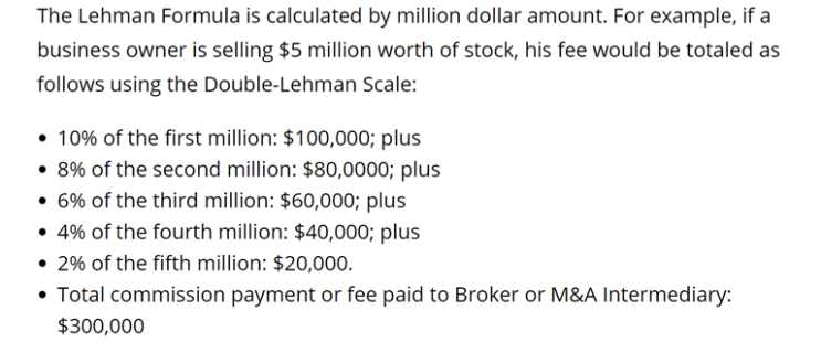 M&A 자문 수수료의 적정수준은 얼마일까?(Lehman Formula) : 네이버 블로그