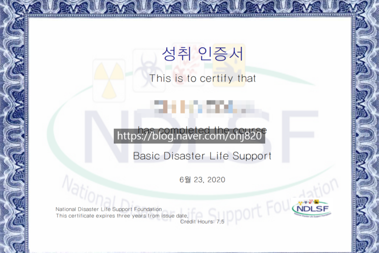 BDLS 자격증 취득 : 네이버 블로그
