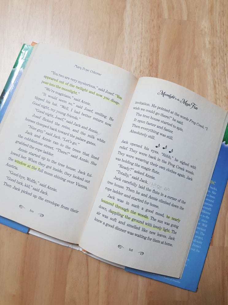 [연재 40] Magic Tree House #41 (Moonlight on the Magic Flute)의 제 10장 즐거움 ...