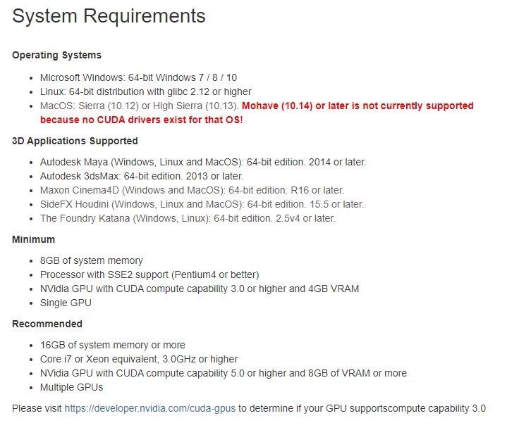 [RedShift] System Requirements 레드시프트 시스템 요구 사항 : 네이버 블로그