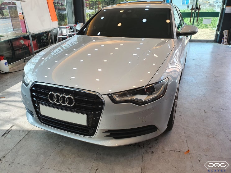 아우디 A6 기존 필름 제거 후 JAJ글라텍에서 썬팅 재시공 : 네이버 블로그