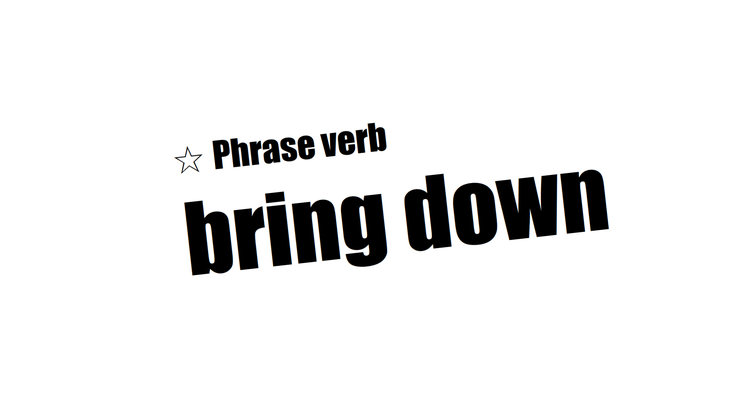 Phrase verb : bring down : 네이버 블로그