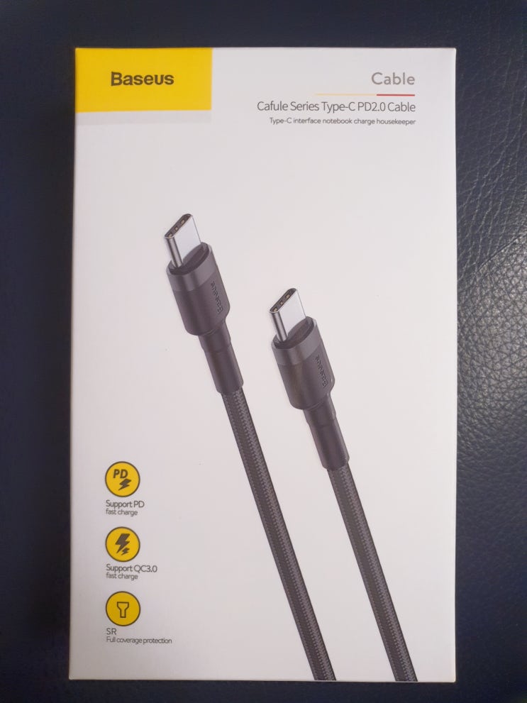 Baseus cafule series Type-C PD2.0 Cable : 고속충전및 대용량데이타전송 케이블 : 네이버 블로그