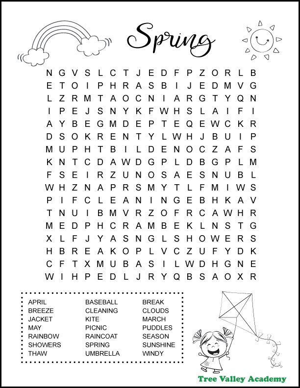 Giant Spring Break Word Search Puzzle By Puzzles To P - vrogue.co
