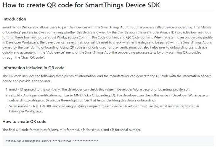 SmartThing Device SDK를 위한 QR code 만들기 : 네이버 블로그
