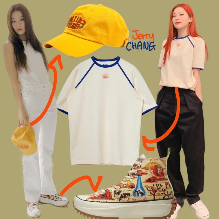 드림콘서트 출격 몬스터 레드벨벳 슬기 인스타그램 패션 속 옷 무엇티셔츠 모자 런스타 하이크 신발 Nohant Call
