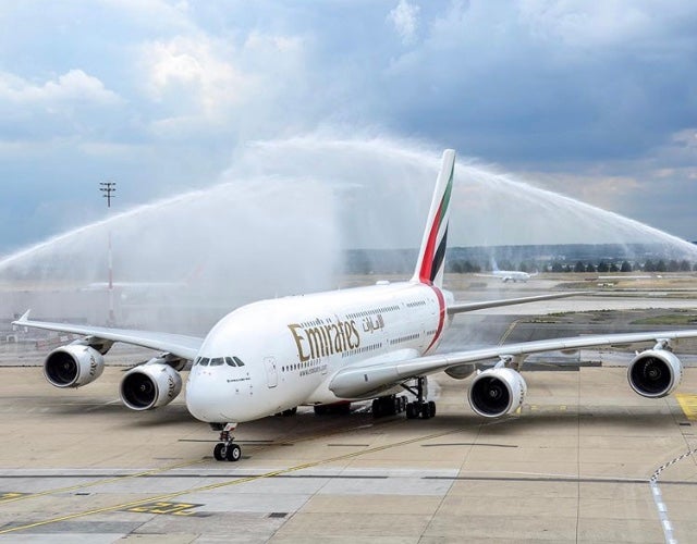 [20200715] 에미레이트항공 EK073 두바이-파리 (DXB-CDG) A380 운항 재개 Water Salute : 네이버 블로그