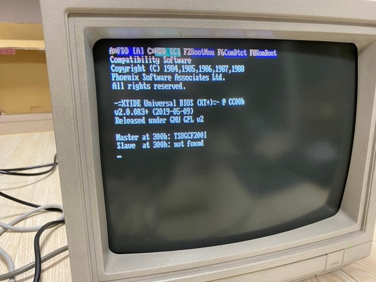 TANDY 1000 TL/2 정비 2. XT-IDE 설치 및 VGA/TGA 연동 사용 : 네이버 블로그