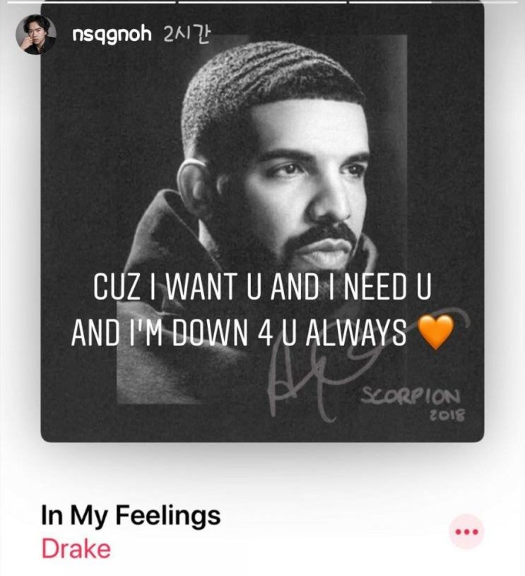 Drake-In My Feelings 가수 노래 정보 : 네이버 블로그