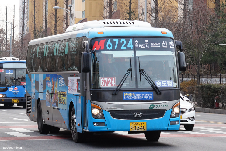 인천 청룡교통 M6724번 뉴 프리미엄 유니버스 스페이스 럭셔리 Cng 13 1340 네이버 블로그