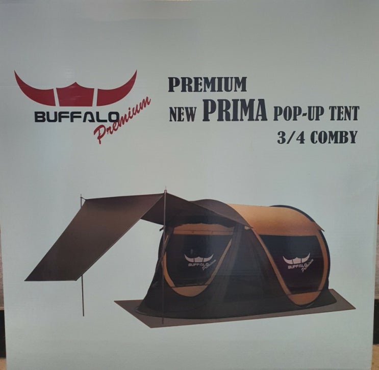 [버팔로 원터치 그늘막] BUFFALO PREMIUM NEW PRIMA POP UP TENT 3/4 comby 프리마 팝업 텐트 ...