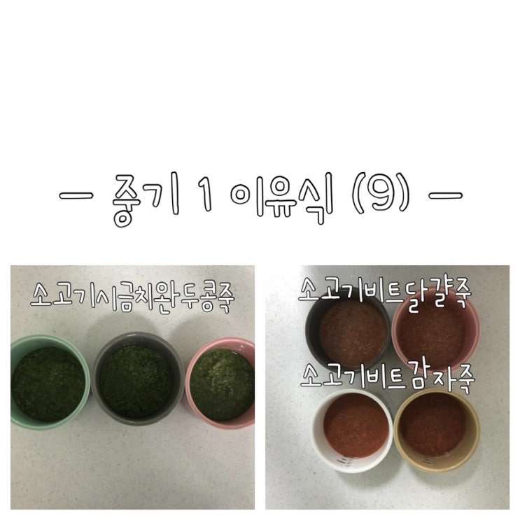 이유식 베이비무브 이유식마스터기로 만드는 중기1 이유식9 소고기시금치완두콩죽 소고기비트감자죽 소고기비트달걀죽