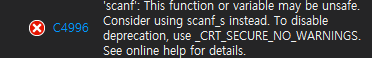 [C언어] C4996 해결 #define _CRT_SECURE_NO_WARNINGS : 네이버 블로그