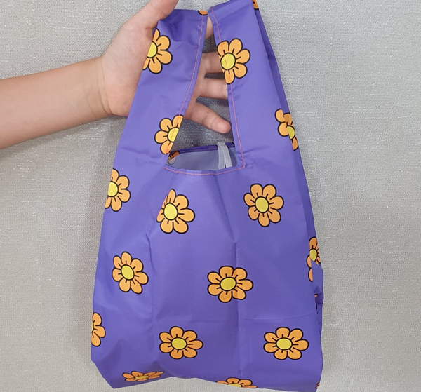 Diy 접이식 장바구니 만들기 접어서 고무줄로 고정하는 에코백 네이버 블로그