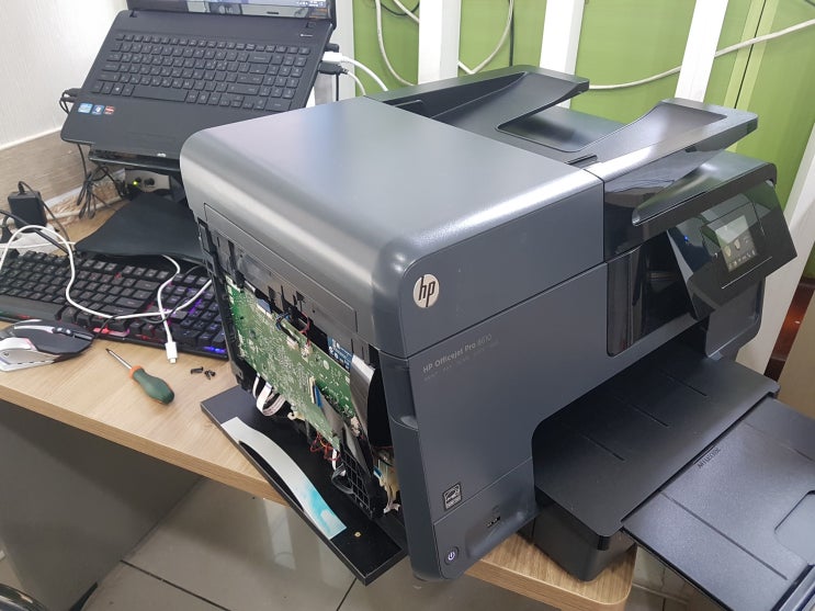 울산프린터수리 복합기수리 Hp8610 무한잉크프린트기 수리 용지걸림 발생 네이버 블로그
