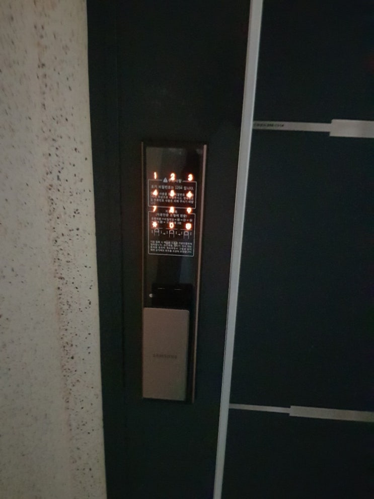 전주번호키설치전문점 삼성푸쉬풀도어록 금앙동중앙하이츠아파트 Dp751비디오폰연동시공 네이버 블로그