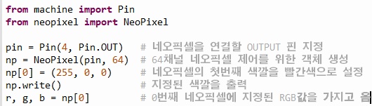 MicroPython(마이크로파이썬)을 이용하여 64채널 네오픽셀 제어하기 : 네이버 블로그