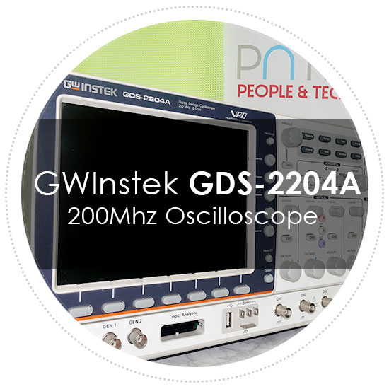 중고 오실로스코프 굿윌 인스텍 GWInstek GDS-2204A 200Mhz Oscilloscope, 계측기 렌탈 전문 피엔텍 ...