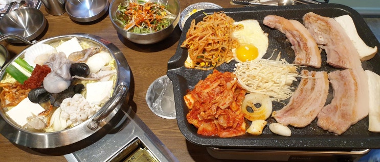 상록수고기집꿀삼겹 안산점고소한 삼겹살과 시원한 해물전골을 동시에 맛 볼수 있는 상록수삼겹살집 네이버 블로그