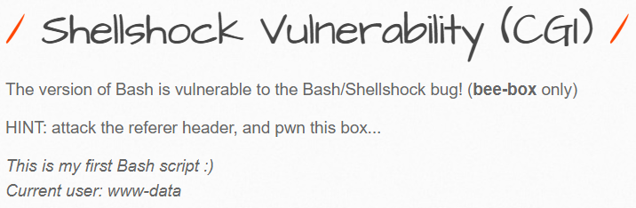 [비박스] Using Known Vuln. Components - Shellshock Vulnerability (CGI ...