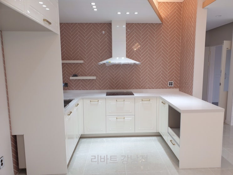 리바트 리첸 주방시공사례 로맨틱한 프렌치 스타일 네이버 블로그