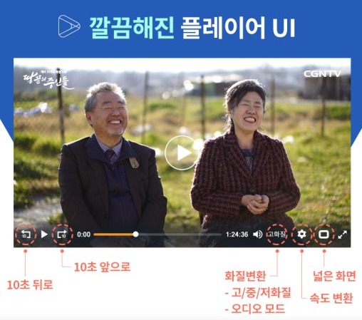 CGNTV 웹사이트 새로운 VOD 플레이어 OPEN! : 네이버 블로그