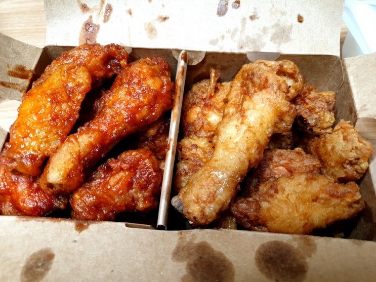 교촌치킨 기프티콘 주문으로 반반오리지날 웨지감자세트 먹은 후기 네이버 블로그