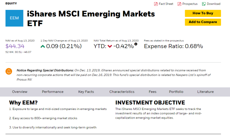 보유 중인 미국 ETF 정리 - EEM (신흥국 시장) : 네이버 블로그