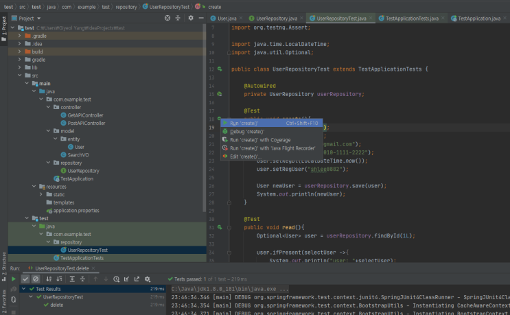 [spring boot] jpa git code, get-post rest api : 네이버 블로그