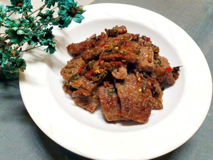 [소고기 양념]살치살 양념 소고기산적 만드는 법 : 네이버 블로그