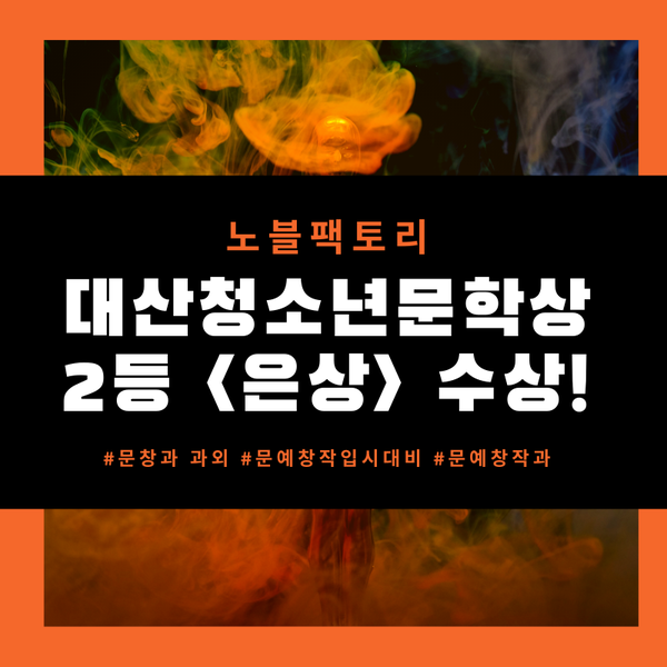 문창과 과외 노블팩토리 대산청소년문학상 은상2등 수상 네이버 블로그